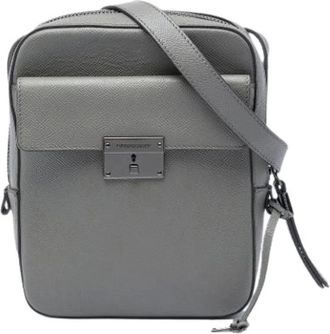 Burberry Pre-owned Sac bandouli&egrave;re Shaldon - Femme - Pre-owned - Gris - Taille: ONE Size