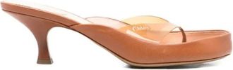 Chlo&eacute; Femme, Chaussures, Brun, Taille: 38 EU Mules &agrave; talons