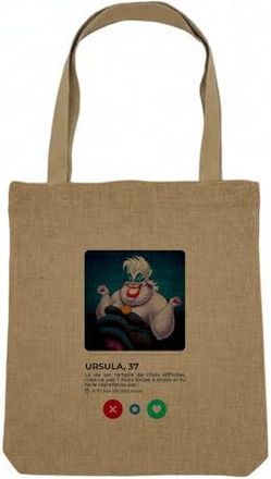 Fabulous Sac Shopping Tote Bag Aspect Lin - Ursula Sir&egrave;ne R&eacute;seau Social Rencontre Amour - Sac de Courses Toile Epaisse 360g Beige Naturel Cabas Port&eacute; Epaule So