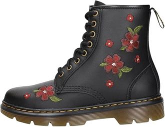 Dr. Martens Bottes &agrave; lacets Aprile Florales - Femme - Chaussures - Noir - Taille: 39 EU