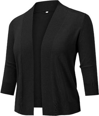 Generic 2026 Vestes pour femmes pour lautomne et lhiver pulls tricot&eacute;s cardigans &eacute;l&eacute;gants polyvalents, Noir, XXL