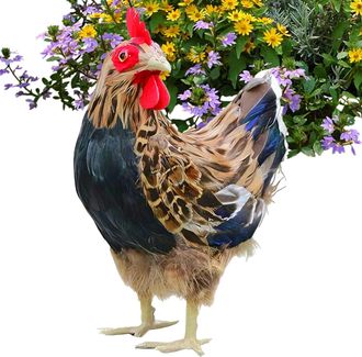 Generico Hofdekoration mit H&uuml;hnerfigur, 23,9 cm, realistisch, f&uuml;r Hof, Dekoration f&uuml;r den Au&szlig;enbereich, f&uuml;r Haus, Garten, Flur, Bauernhof