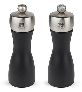 Peugeot Duo Fidji Moulin &agrave; Sel et &agrave; Poivre Bois Noir mat 15 cm (2/17132)