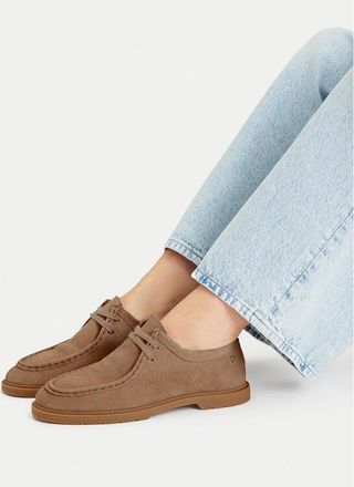 Tommy Hilfiger Halbschuhe Lightweight Suede Apron Toe FW0FW09262 Beige