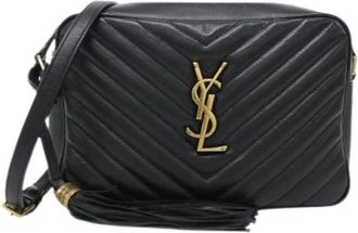 Saint Laurent Sac port&eacute; &eacute;paule Lou en cuir de veau Pre-owned - Femme - Pre-owned - Noir - Taille: ONE Size