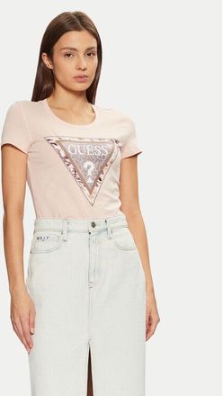 Guess T-Shirt W5RI22 J1314 &Eacute;cru Regular Fit