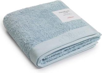 s.Oliver Serviette 50 x 100 cm - 100 % coton, 600 g/m&sup2;, douce et absorbante, serviettes bleu clair