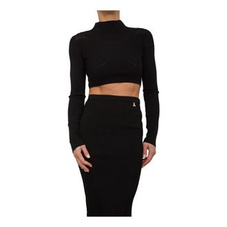 Patrizia Pepe Feinstrick-Rollkragenpullover - - Knitwear - Damen - Schwarzk - M