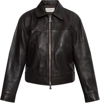 Officine Générale Femme, Vestes, Brun, Taille: 36 FR Veste en cuir