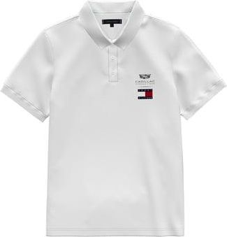 Tommy Hilfiger Polo droit Cadillac Formula 1 Team &agrave; logo en coton m&eacute;lang&eacute;