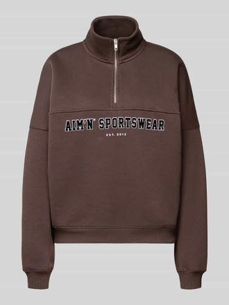 Aim'n Sweatshirt mit Stehkragen und Rei&szlig;verschluss