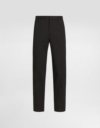 Dolce & Gabbana Stretch Wool Canvas Trousers - Mann Hosen Und Shorts Schwarz 52