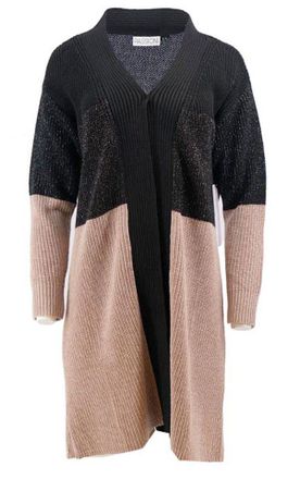 Passioni Cardigan Lang mit Farbblock