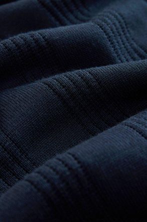 Next Poloshirt Slim Fit Strick-Polohemd mit Pointelle-Streifen (1-tlg)