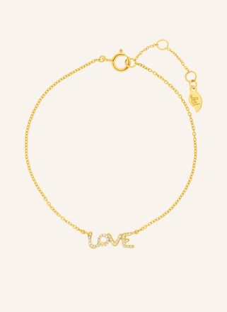 Leaf Armband Tiny Love Aus 14 Karat Gelbgold Mit Diamanten gold