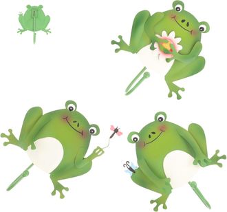 BESPORTBLE 3 St&uuml;ck Niedliche Frosch wandhaken Stabilem Eisen Dekorative Wandhaken zum Aufh&auml;ngen von Schl&uuml;sseln H&uuml;ten Taschen als Schl&uuml;sselhalter und Wandorganize