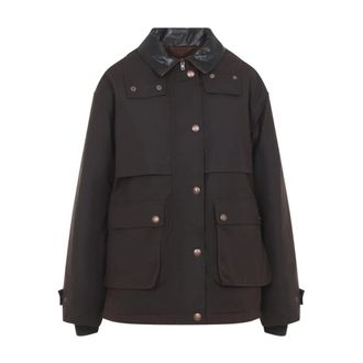 Acne Studios Waxed Canvas Blouson Jacket - - Jackets - Damen - Braun - S
