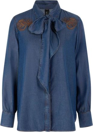 Marc Cain Denim Bluse Rethink Together - - Blouses & Shirts - Damen - Blau - M