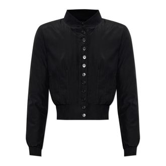 Alexander McQueen Wattierte Jacke mit Ziersteppung - - Jackets - Damen - Schwarzk - M