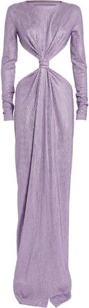 Area Crystal-Embellished Cutout Jersey Gown Size M