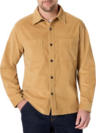 Amazon Essentials Herren Regular Fit: Cord-Overshirt, Bräunen, XXL