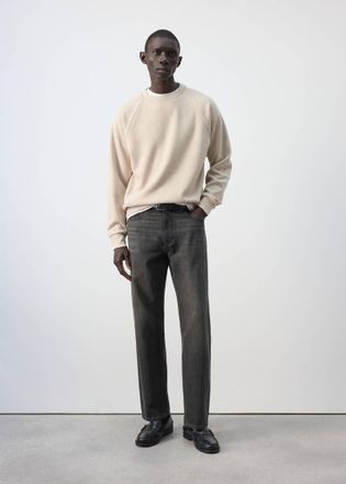 Mango Sweat effet gratt&eacute; beige - Homme - XXL - MANGO MAN