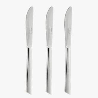 Arcos Edelstahl Dessertmesser Set - 3-teilig, Monoblock, 205 mm Klinge, Serie Toscana, Ideal f&uuml;r Backen und K&uuml;che