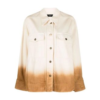 Alanui Ombr&eacute;-Effekt Baumwollmantel - - Blouses & Shirts - Damen - Wei&szlig; - M
