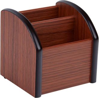 DOITOOL Holz Stiftehalter Mehrfachfach Stiftek&ouml;cher Tisch Organizer Aufbewahrungsbox F&uuml;r B&uuml;ro Zuhause