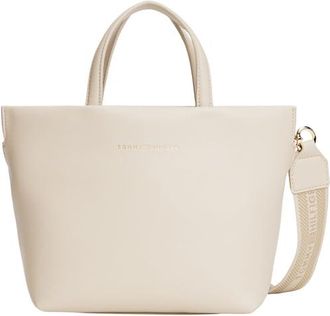 Tommy Hilfiger Th Logotape Mini Tote Aw0aw17694, Fourre-Tout Femme, Beige (Classic Beige), Taille Unique