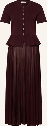 Sandro Sandro Kleid Im Materialmix rot