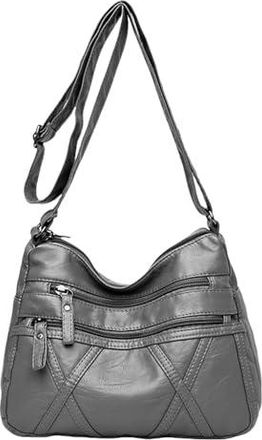 Generic Sacs à bandoulière pour femme en cuir souple - Grande capacité - Sac à bandoulière multi-poches pour femme - Pour la fête des mères - Sac à bandoulièr