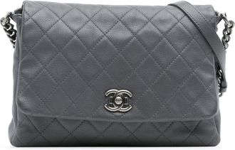 Chanel Hobo Bags - Quilted Calfskin Couture Messenger Bag - Gr. unisize - in Grau - für Damen