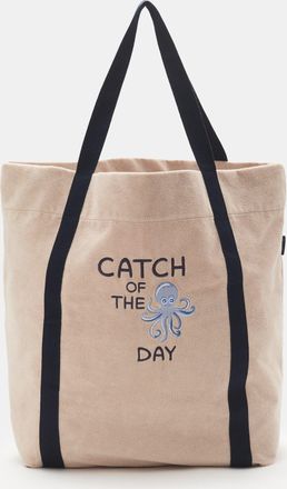 04651/ Herren - Frottee Tote Bag Terry Bag beige