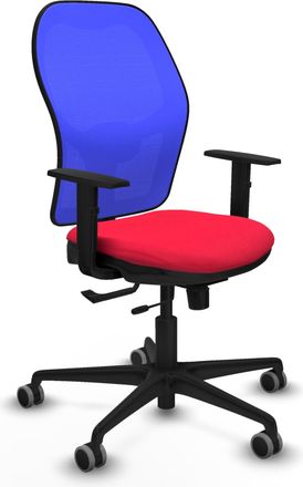 Piqueras y Crespo B&uuml;rostuhl Parkett mit 1D-Armen, h&ouml;henverstellbare Lendenwirbelst&uuml;tze, ausgestattet mit Syncro/Traslack und eingespritztem Schaum, mit Rollen von 65 mm