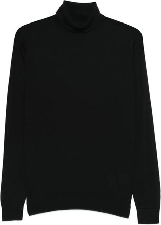 John Smedley pull à dos nu Hawley - Noir