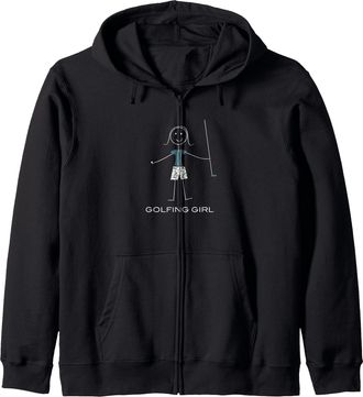 Whyitsme Design Lustiges Golfer-M&auml;dchen f&uuml;r Damen Kapuzenjacke