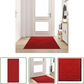 vidaXL vidaXL Innen und Au&szlig;en - Fu&szlig;matte Rot und Schwarz 120 x 250 cm 100% Polyamid