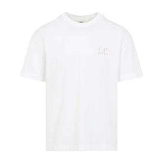 C.P. Company C.p. Company, Homme, Tops, Blanc, Taille: M Jersey Logo T-Shirt