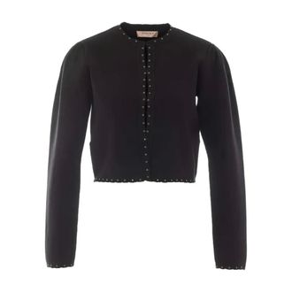 Twinset Femme, Pulls, Noir, Taille: 36 FR Cardigan &agrave; Embellissements