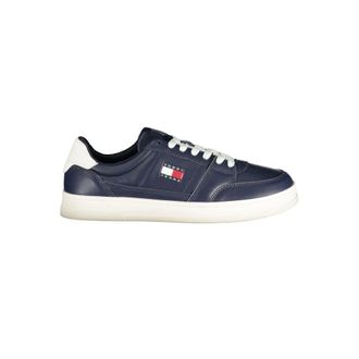 Tommy Hilfiger Leather Sneaker - - Shoes - Herren - Blau - 43 EU