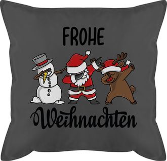 Shirtracer Kissen 50x50 - Weihnachtskissen Christmas Geschenke - Dabbing Frohe Weihnachten I Schneemann I Weihnachtsmann I Elch I Rentier I Weihnachtsmotiv - 50 