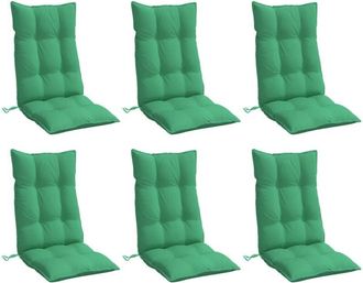 vidaXL Hochlehner-Auflagen 6 Stk. Gr&uuml;n Oxford-Gewebe vidaXL