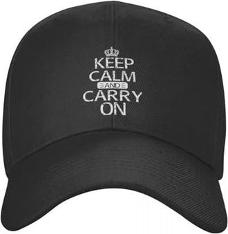 Generic Casquette de baseball tendance et amusante avec inscription &laquo; Keep Calm and Carry On &raquo; - Unisexe - Cadeau dext&eacute;rieur