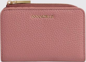 Coccinelle Portefeuille &agrave; deux volets Metallic Soft en cuir grain&eacute;