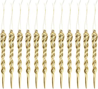 Pretyzoom 12 Stück Weihnachten Eiszapfen Ornamente Kunststoff Hängende Eiszapfen Weihnachtsdekoration Christbaumschmuck Weihnachtsbaum Anhänger Weinachten Party