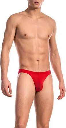 Olaf Benz Herren Slip rot Mikrofaser unifarben