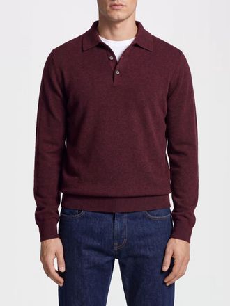 Brunello Cucinelli Lang&auml;rmeliges Strick-Poloshirt aus reinem Kaschmir