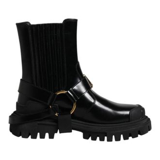 Dolce & Gabbana Homme, Chaussures, Noir, Taille: 37 1/2 EU Botte Mi-Mollet