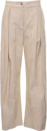 Pinko Pinko, Femme, Pantalons, Beige, Taille: 36 FR Scusami Wide Pantalons